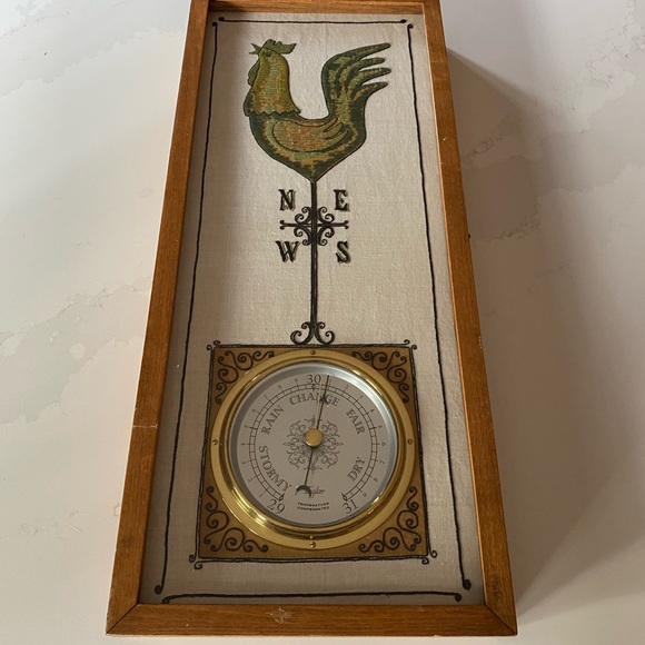 Accents | Vtg Mid Century Wall Barometer Mcm Taylor Rooster | Poshmark